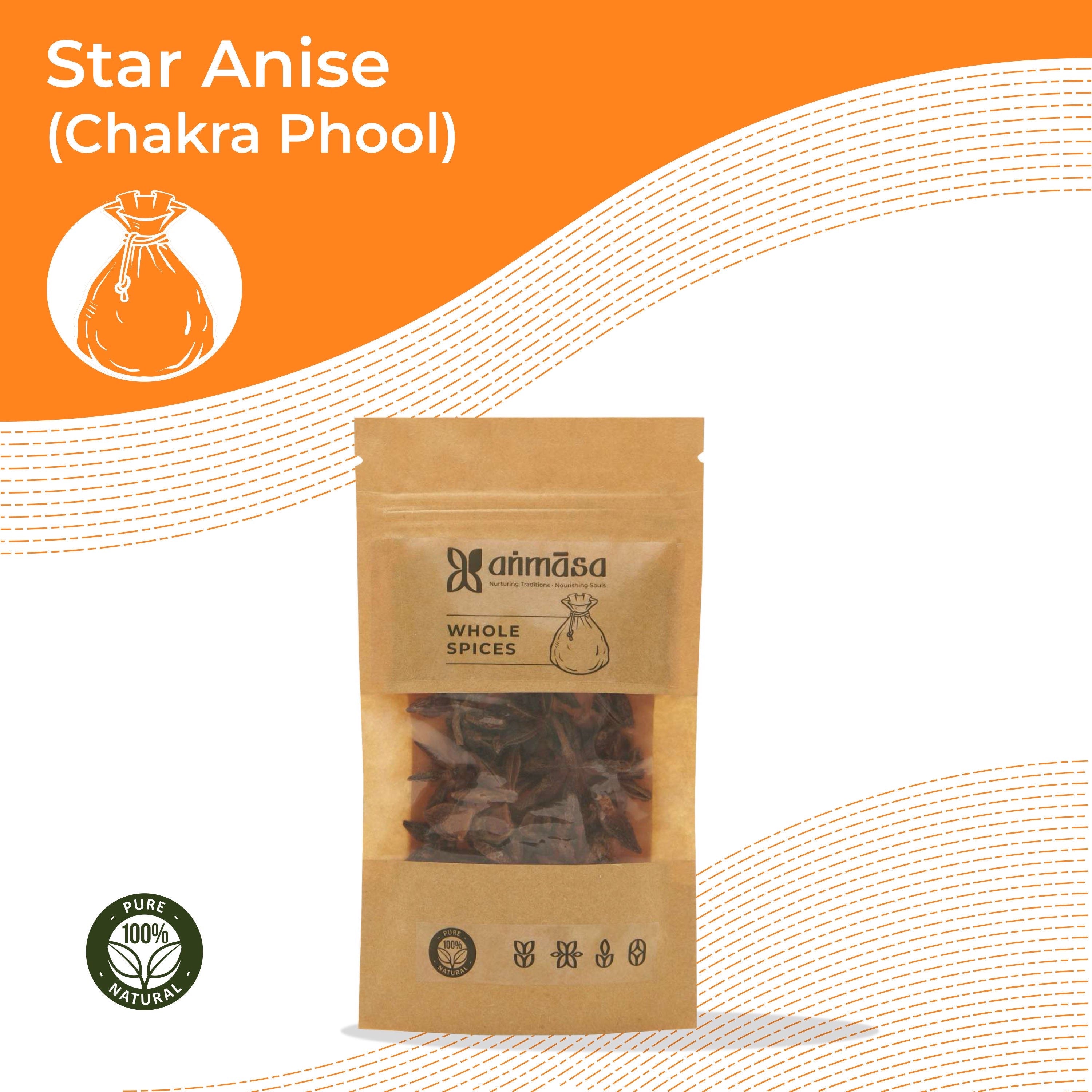 Chakra Phool (Star Anise) 50 gm – Anmasa-store
